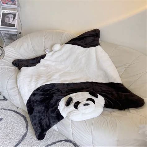 남매 점빵 팬더 곰 두꺼운 겨울용 담요 이불 위시버킷