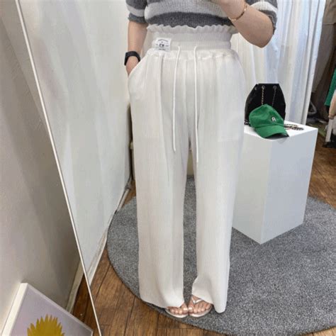 체형커버롱다리 하이웨스트 롱 맥시 일자 와이드 트임 밴딩 버터 플리츠 키큰여자 팬츠 6col 에이블리
