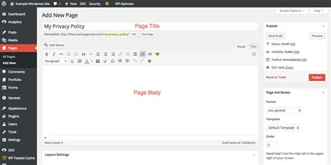 How To Create A Wordpress Page Creativegenesis