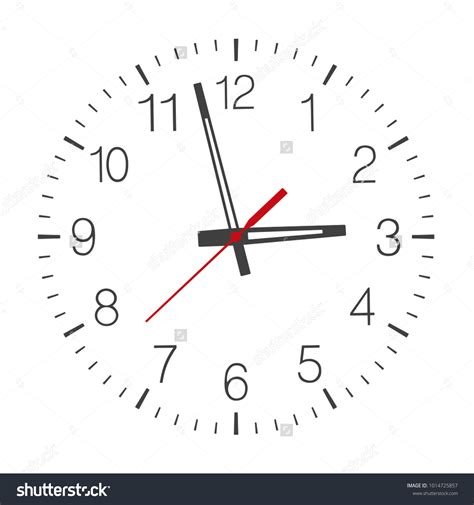 Vector Clock Face Isolated On White Stock Vector Royalty Free Shutterstock