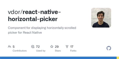 GitHub Vdor React Native Horizontal Picker Component For Displaying Horizontally Scrolled