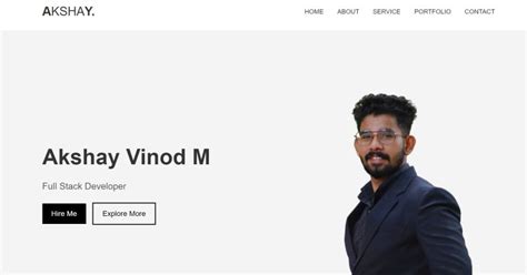 Akshay Vinod On Linkedin Internship Hexsoftware Webdevelopment Portfolio Html Css