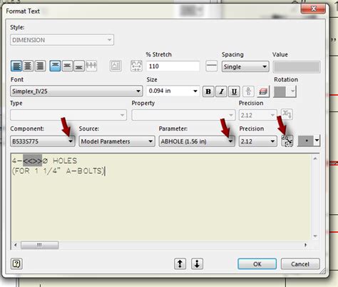 solved can numeric parameter be formatted in an inventor drawing text