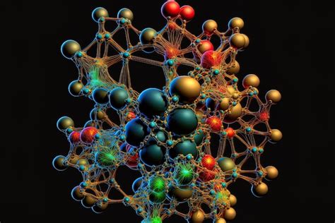 premium ai image science structure of matter at the molecular or