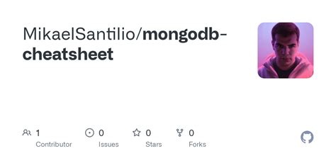 Github Mikaelsantiliomongodb Cheatsheet