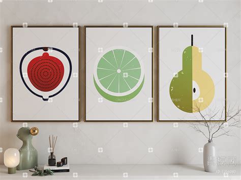 【艺术挂画3d模型】 现代vr有灯光有贴图max2016艺术挂画3d模型下载 Id1356080 免费3dmax模型库 青模3d模型网