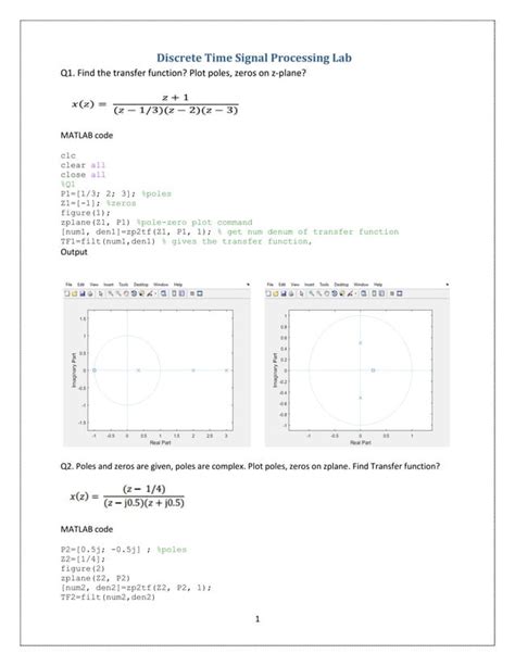 Transfer Functions Poles And Zeros Pdf