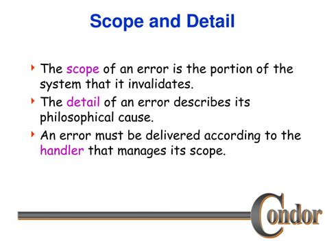 ppt error scope on a computational grid java universe overview