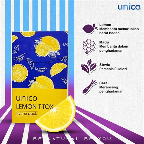 Lemon T Tox Unico Trial Rm10 4 Sachet And Besar Rm24 10 Sachet Detox