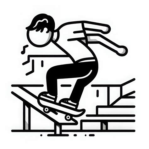 Pemain Skateboard Menggesekkan Papan Di Batang Pagar Di Taman Skate