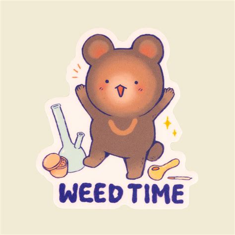 Weed Time Sticker Cube U Designs