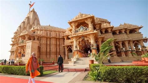 Pm Modi Hails Somnath Temple In Gujarat Which Was Rebuilt After