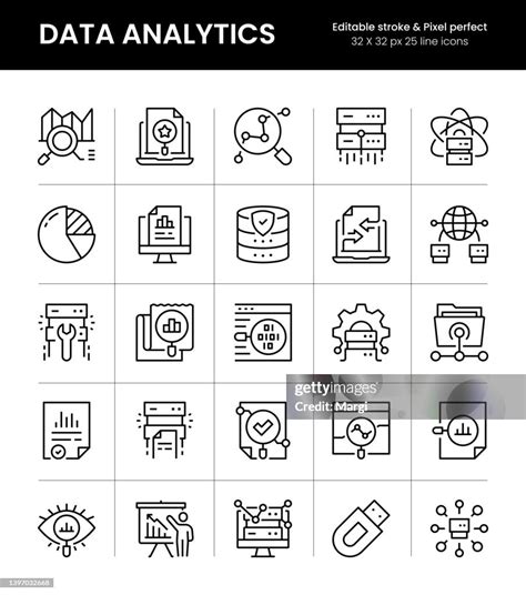 Data Analytics Line Icons High Res Vector Graphic Getty Images
