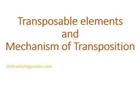 Transposable Elements In Prokaryotes Bacteria Online Biology Notes