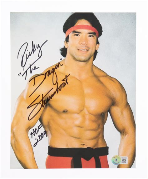 Ricky The Dragon Steamboat Signed Wwe 8x10 Photo Inscribed The