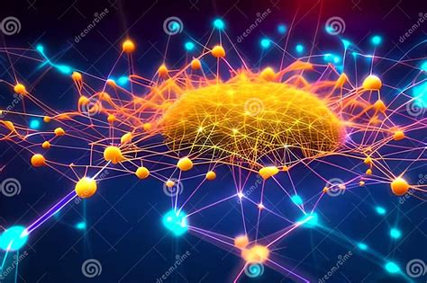 A Network Of Interconnected Nodes Representing The Neural Networks Of