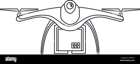 Drone Technology With Box Vector Illustration Design Stock Vector Image