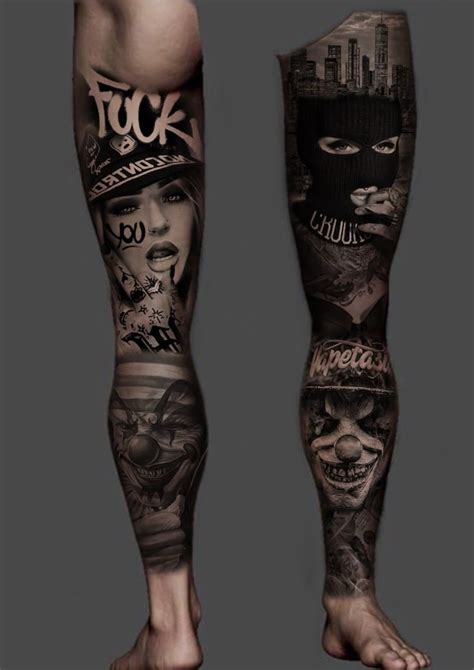 Full Leg Chicano Leg Sleeve Tattoo Chicano Tattoos Sleeve Leg