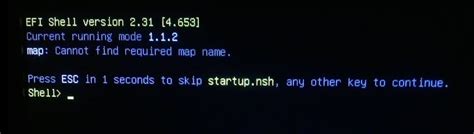Efi Shell Version Cannot Find Required Map Name LA INFORMATICA