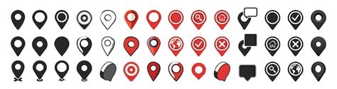 Premium Vector Set Of Map Pin Location Icons Map Pin Place Marker Location Icon Gps Location