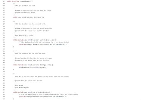 Solved Todo Update Declaration To Implement Forwardindex