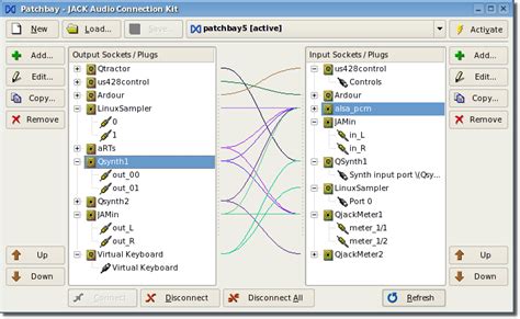 Qjackctl Jack Audio Connection Tookit Qt Gui Interface