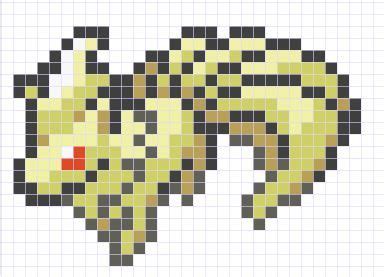 Pokemon Ninetales Pixel Art Minecraft Shiny Ninetales Pokemon Pixel Art