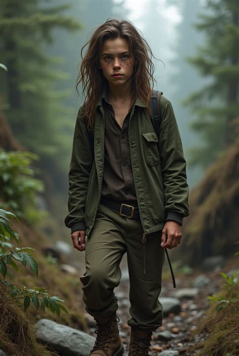 Take A Picture Of A Teenager With Long Oily And Uncombed Brown Hair Up