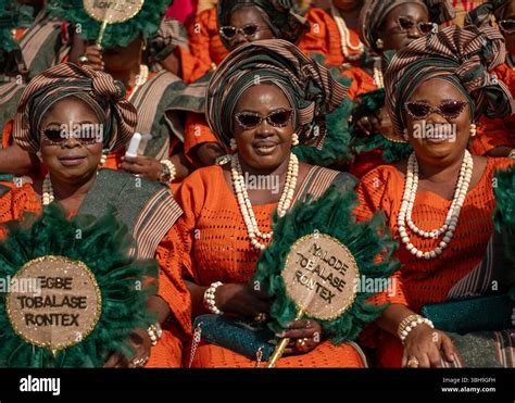 Ijebu Ode Ogun State Nigeria 8th June 2025 Women Dressed In Vibrant Traditional Attire