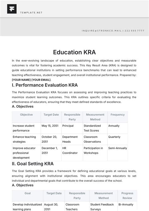 Free Kra Format Template To Edit Online
