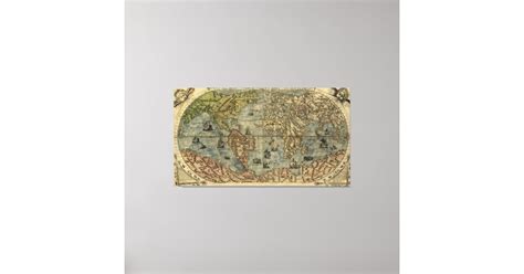 1565 Ferando Berteli Fernando Bertelli World Map Canvas Print Zazzle