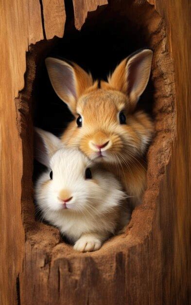 Premium Ai Image Rabbits Keeping Warm Together