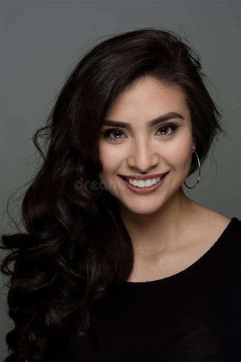 Hispanic Woman Portrait Stock Image Image Of Women Teeth 95628125