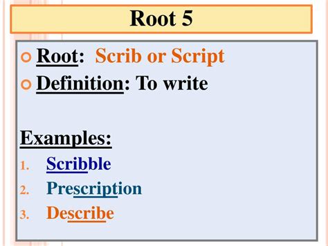 PPT Root Words PowerPoint Presentation Free Download ID