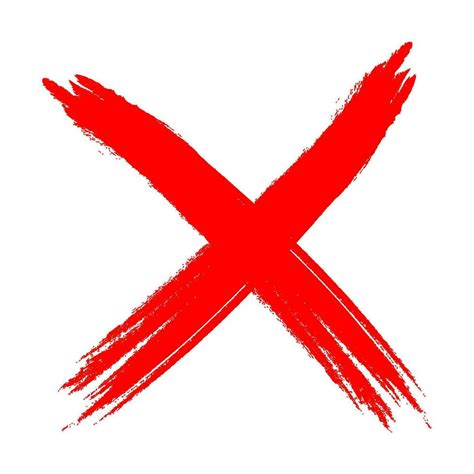 Red Cross Mark Brush Red X Mark X Sign Hand Drawn Icon 28269644 Vector