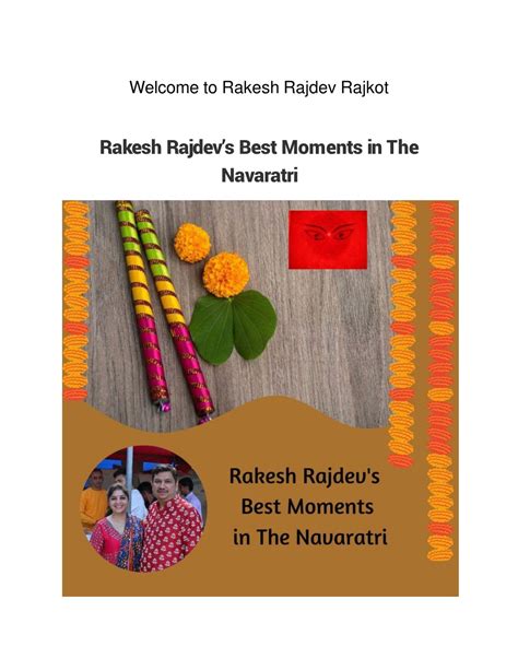 Ppt Rakesh Rajdevs Best Moments In The Navaratri Powerpoint