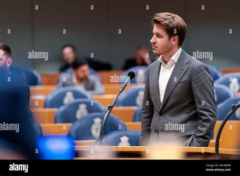 Den Haag Netherlands April 22 Jesse Six Dijkstra Nsc During The Plenary Debate At The