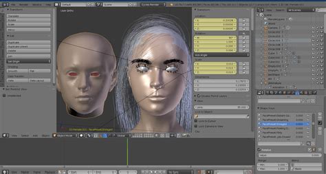 shape keys face expressions from one mesh to another blender stack