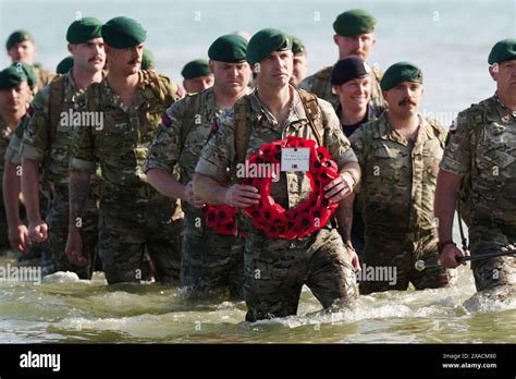 A Beach Landing By The Royal Marines Of 47 Commando At Asnelles Before
