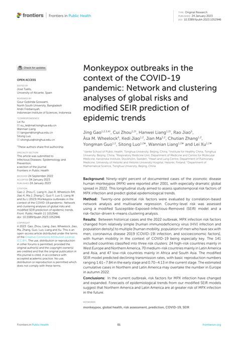Pdf Monkeypox Outbreaks In The Context Of The Covid 19 Pandemic
