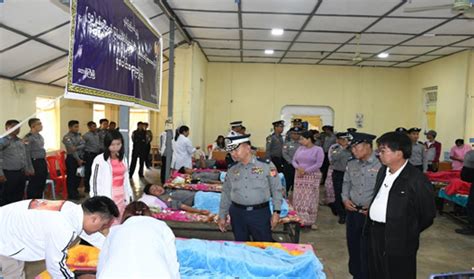 ၅၉ နှစ်မြောက် မြန်မာနိုင်ငံရဲတပ်ဖွဲ့နေ့ကို ကြိုဆိုဂုဏ်ပြုသောအားဖြင့် ရှမ်းပြည်နယ်ရဲတပ်ဖွဲ့မ