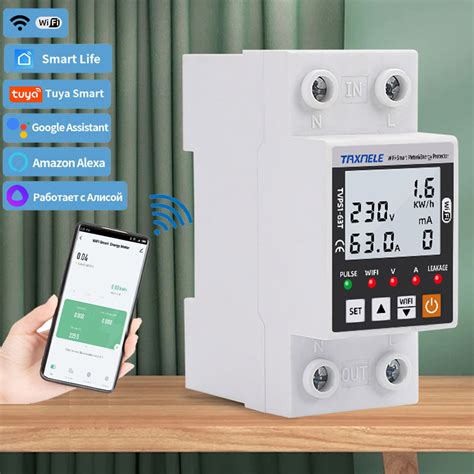 TAXNELE TUYA เติมเงิน WiFi สมาร์ท Earth Leakage ป้องกันแรงดันไฟฟ้า ...