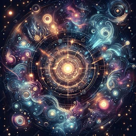 El Fondo Del Espacio Galáctico Lleno De Brillantes Elementos Cósmicos