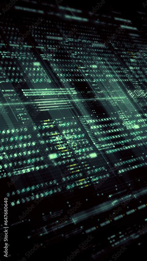 Vertical Format Advanced Data Matrix Simulation With A Dynamic And Immersive Display Of