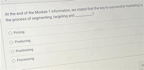 Solved At The End Of The Module 1 ﻿information We Stated