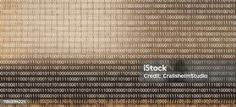 바이너리 코드 골든 배경 3d일러스트 이진법에 대한 스톡 사진 및 기타 이미지 이진법 0명 금 금속 Istock