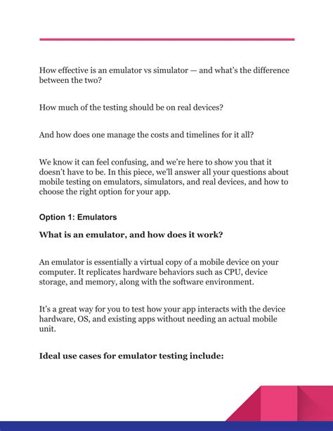 ppt emulator vs simulator vs real device powerpoint presentation