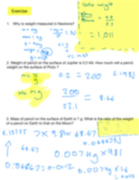Solution Cie Igcse Physics Force And Mass Worksheet With Answers