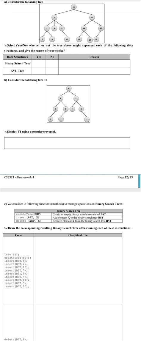 Solved A Consider The Following Tree 11 13 20 12 14 18