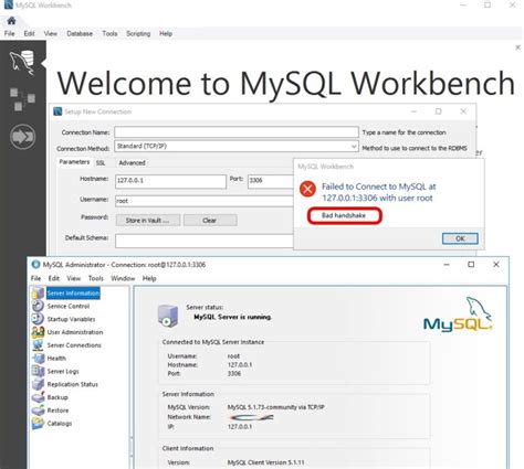 Solved Bad Handshake Mysql Workbench Failed To Connect To Sql Up